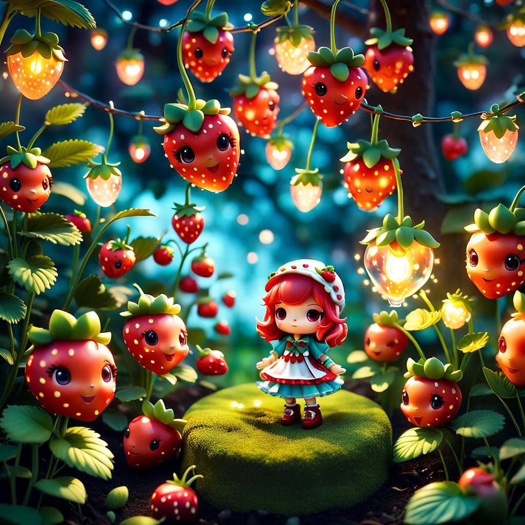 Strawberry Shortcake and Friends - AI Generated Artwork - NightCafe Creator