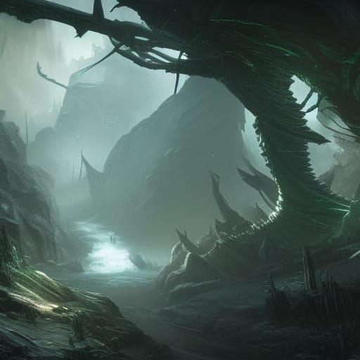 Wraith bone pain green - AI Generated Artwork - NightCafe Creator