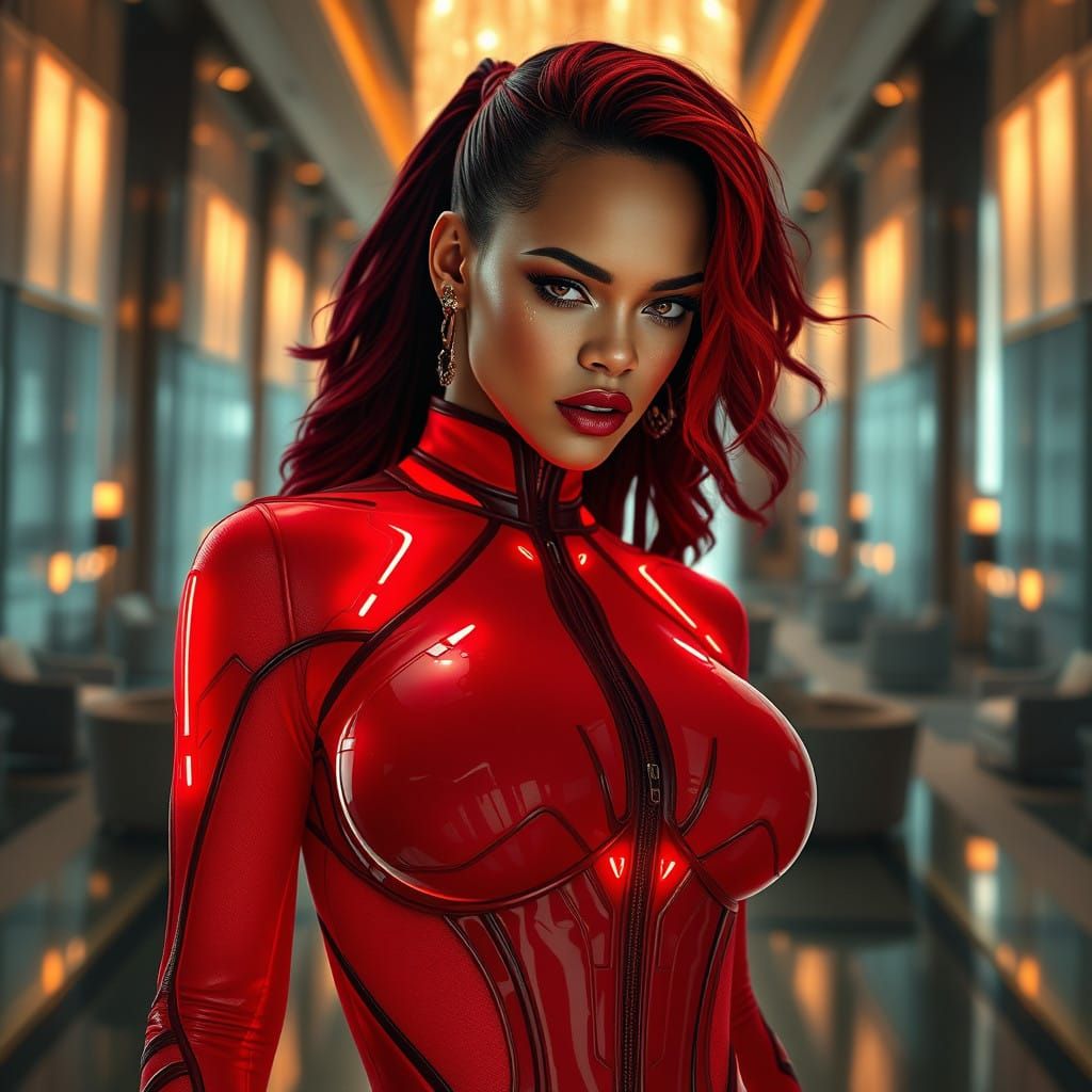 Rihanna as Futuristic Intergalactic Warrior in Cyb... - AI Art