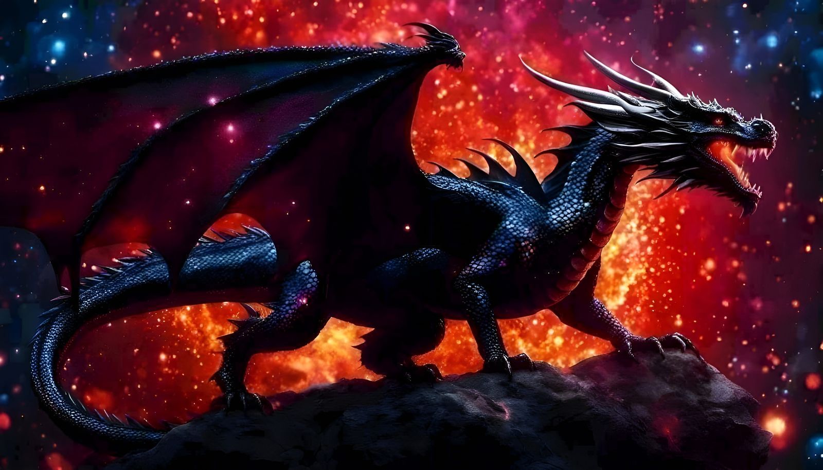 Volcano dragon - AI Generated Artwork - NightCafe Creator