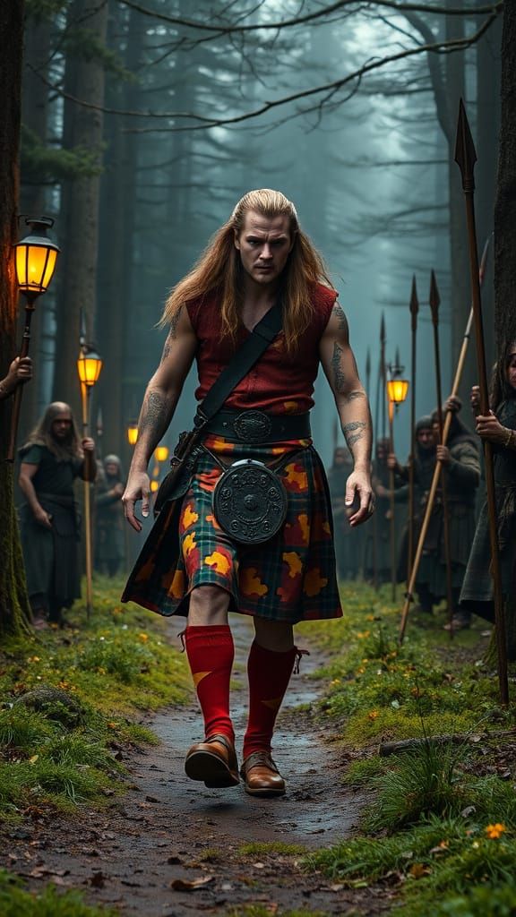 The warrior runway. Bold clan fashion in Scotland.