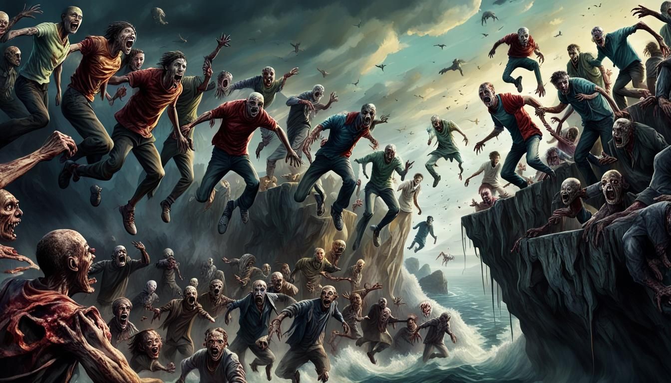 Zombie Drop 2 - AI Generated Artwork - NightCafe Creator