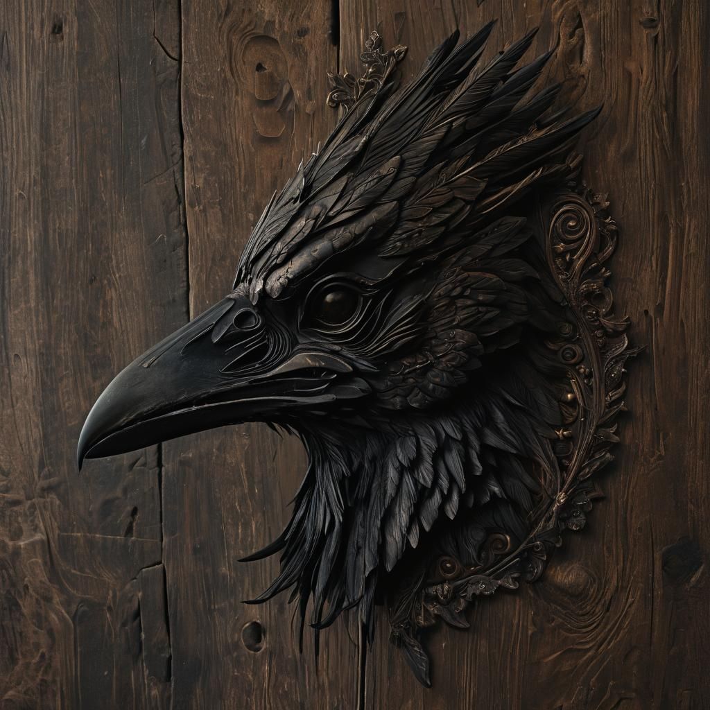 Mask of the Raven - Mystical Raven Mask in Dark Fantasy Styl...