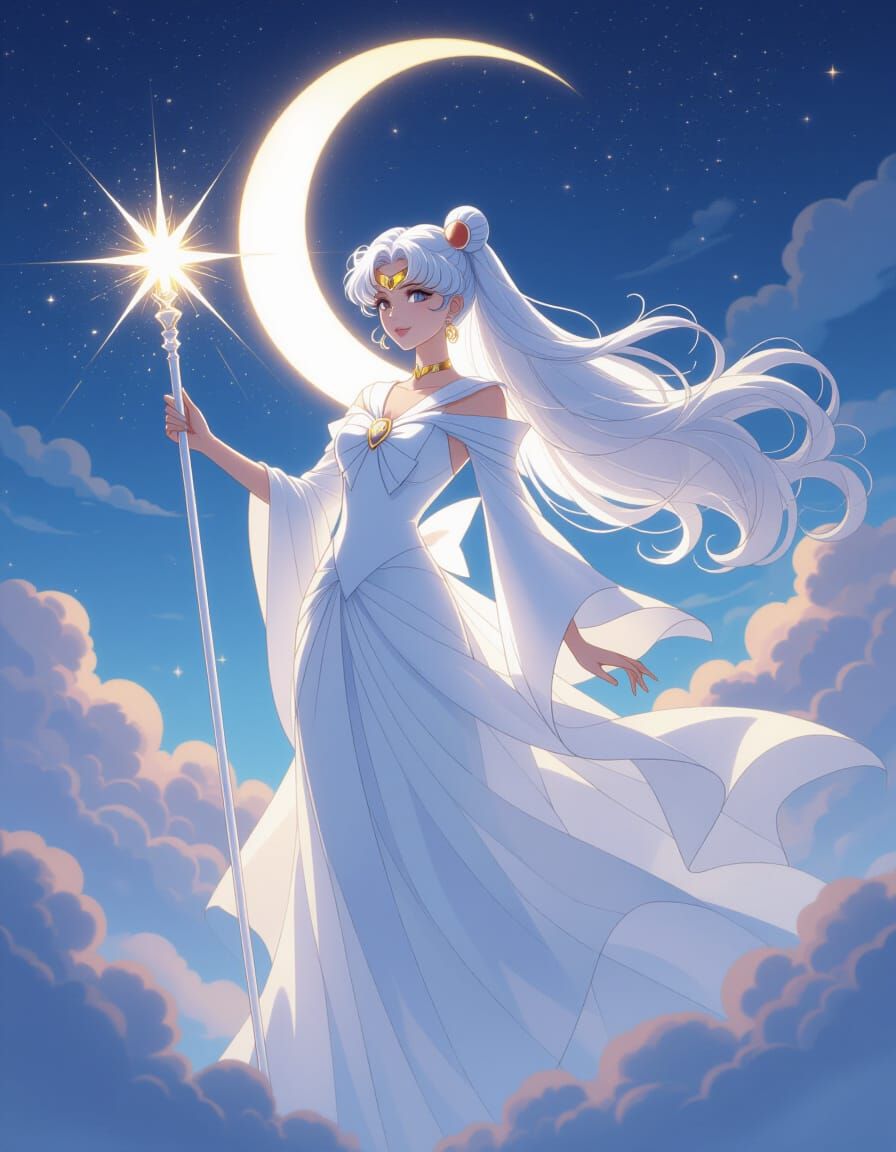 Sailor Moon Goddess - Radiant Sailor Moon Goddess in Etherea...