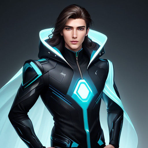 Anime Hero Maxon Eternis in Radiant, Glowing Golde... - AI Art