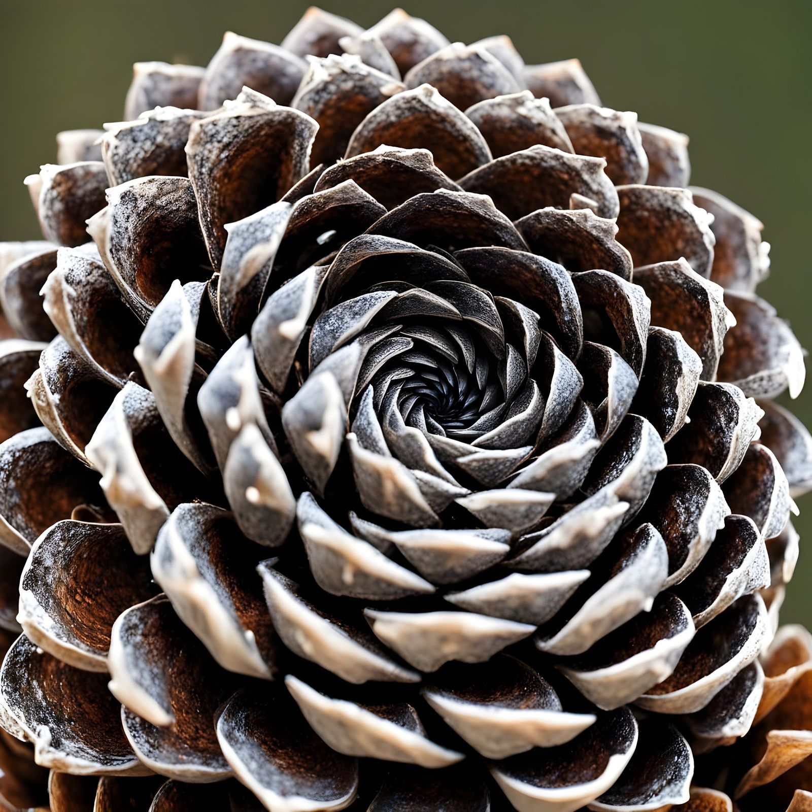 Fractals in Nature: Close-up Photograph of a Pinecone