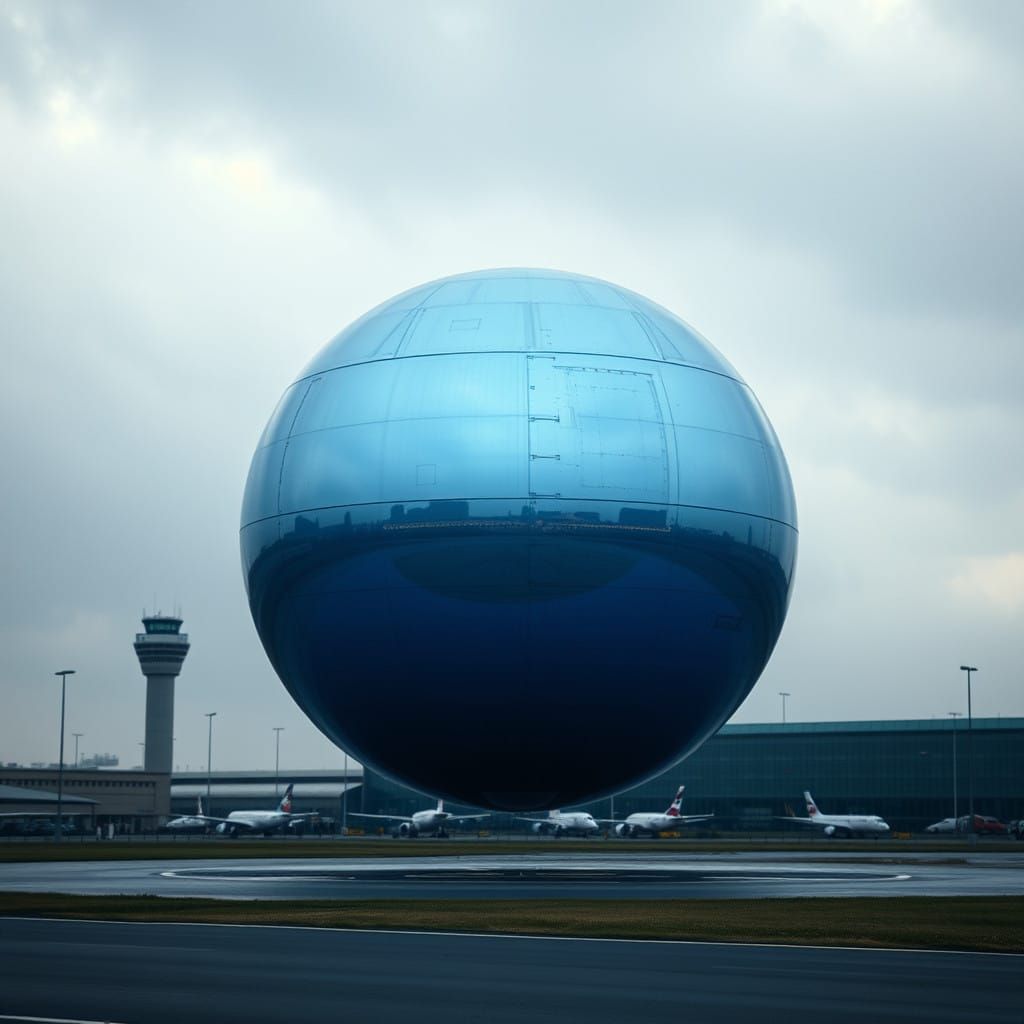 Close up of uap photographed at Manchester airport.