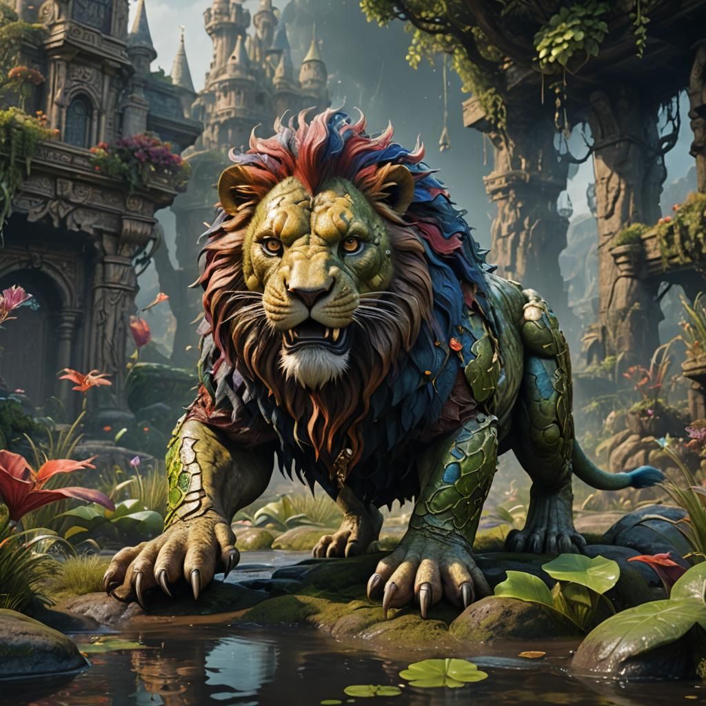 Lion-frog hybrid - AI Generated Artwork - NightCafe Creator