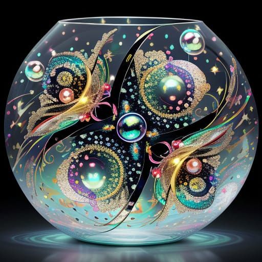 Dazzling Glass Bubbles in a Sparkling Multicolore ... - AI Art