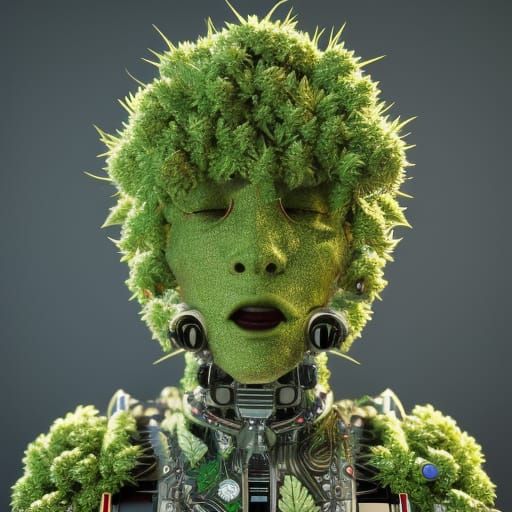 Cyborg Stoner - AI Generated Artwork - NightCafe Creator