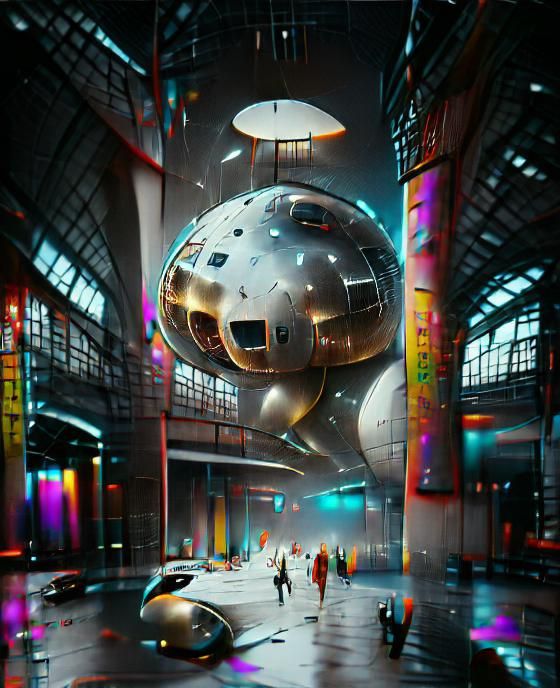 Space Pod Terminal - AI Generated Artwork - NightCafe Creator