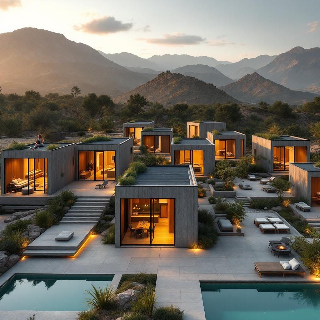 Modern Modular Housing Complex in Córdoba, Argenti... - AI Art