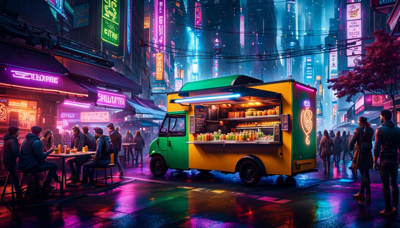 Food trucks series - AI Generated Artwork - NightCafe Creator