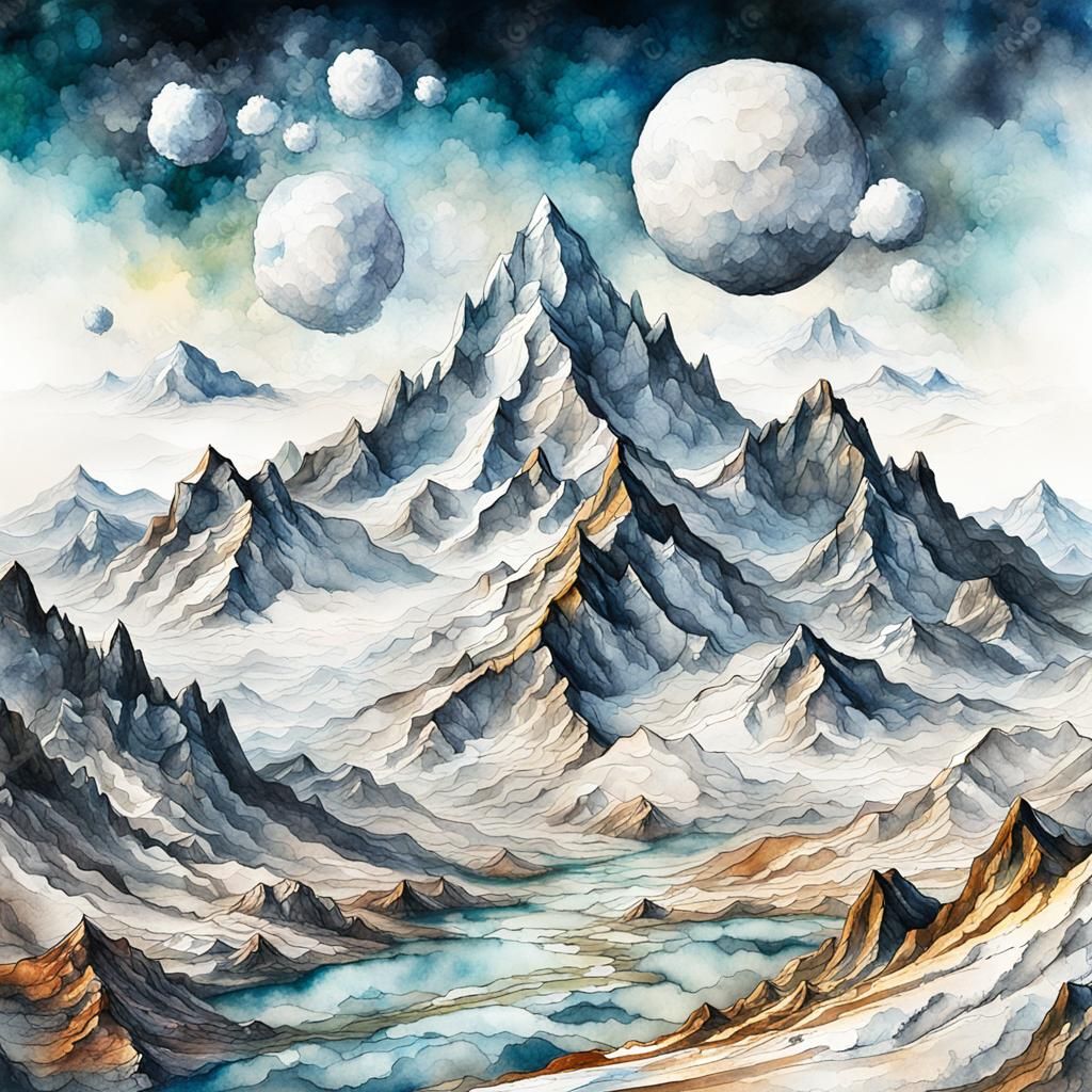 Snowball Cloudscape - AI Generated Artwork - NightCafe Creator