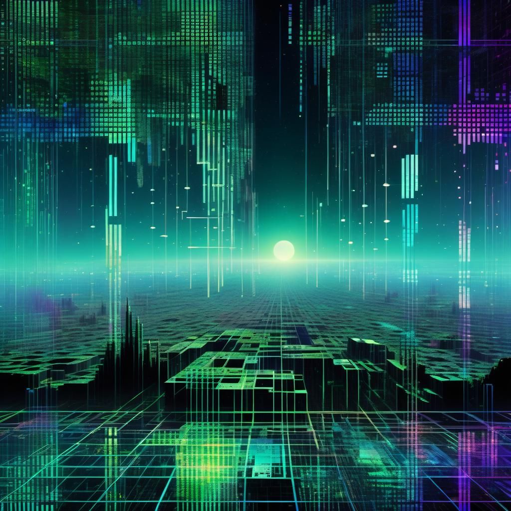 Matrix landscape - AI Generated Artwork - NightCafe Creator