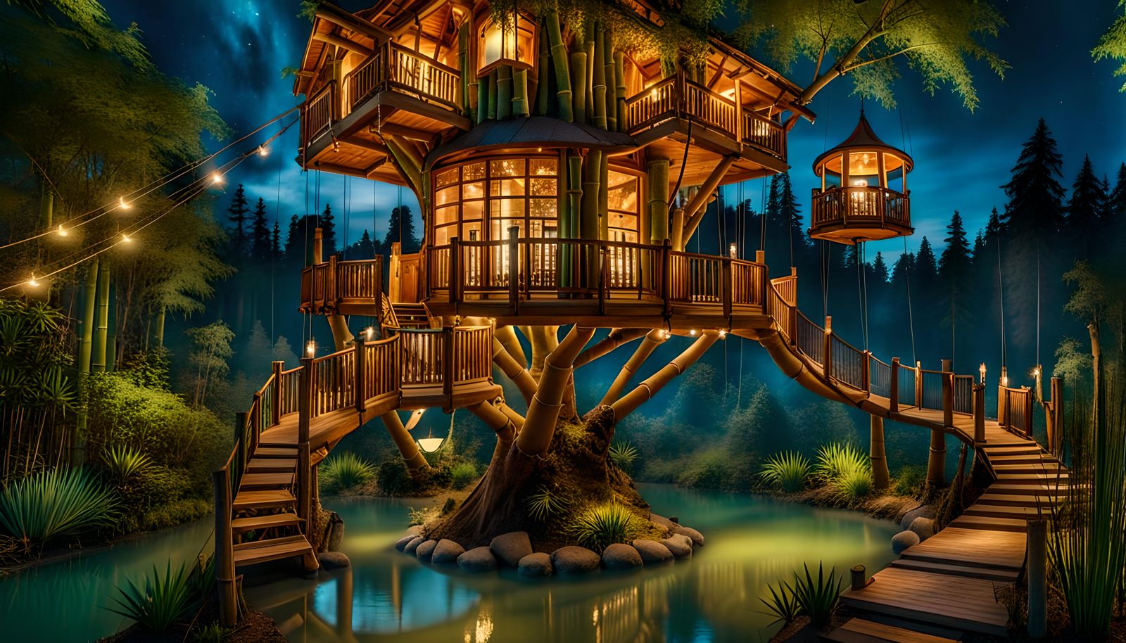 Ultimate Treehouse - AI Generated Artwork - NightCafe Creator