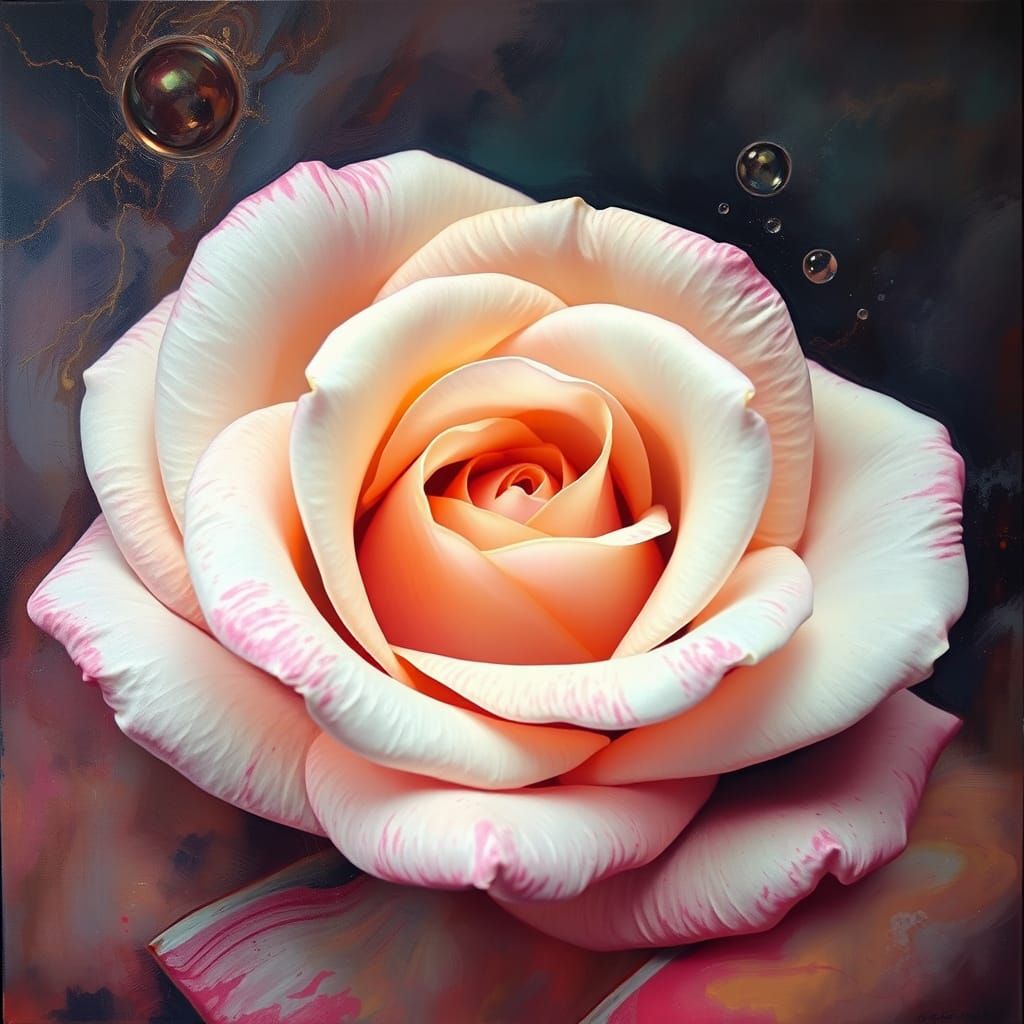 The Rose - Ethereal Macro Rose Blooms in Dreamy Surreal Land...