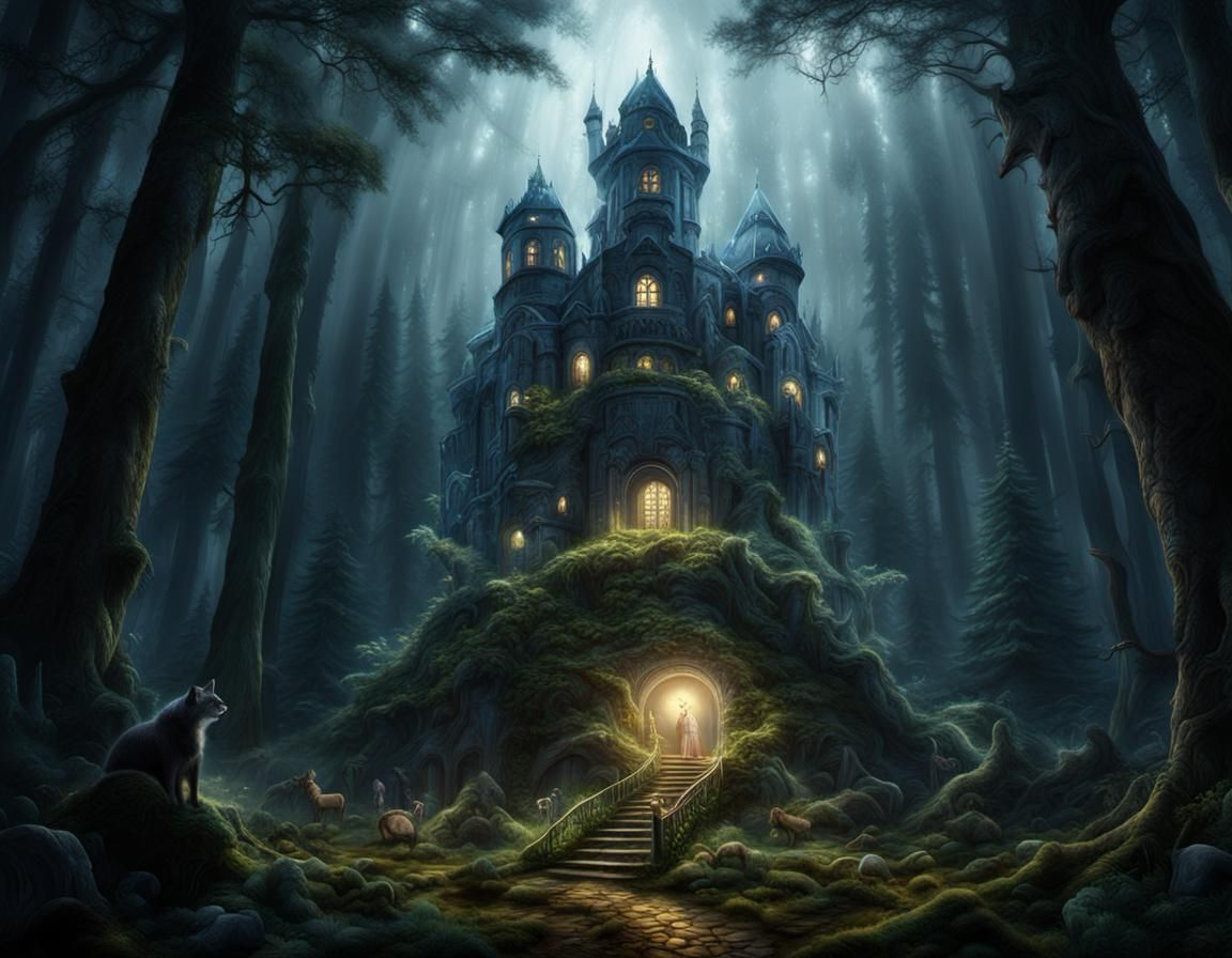 The Night Forest - AI Generated Artwork - NightCafe Creator