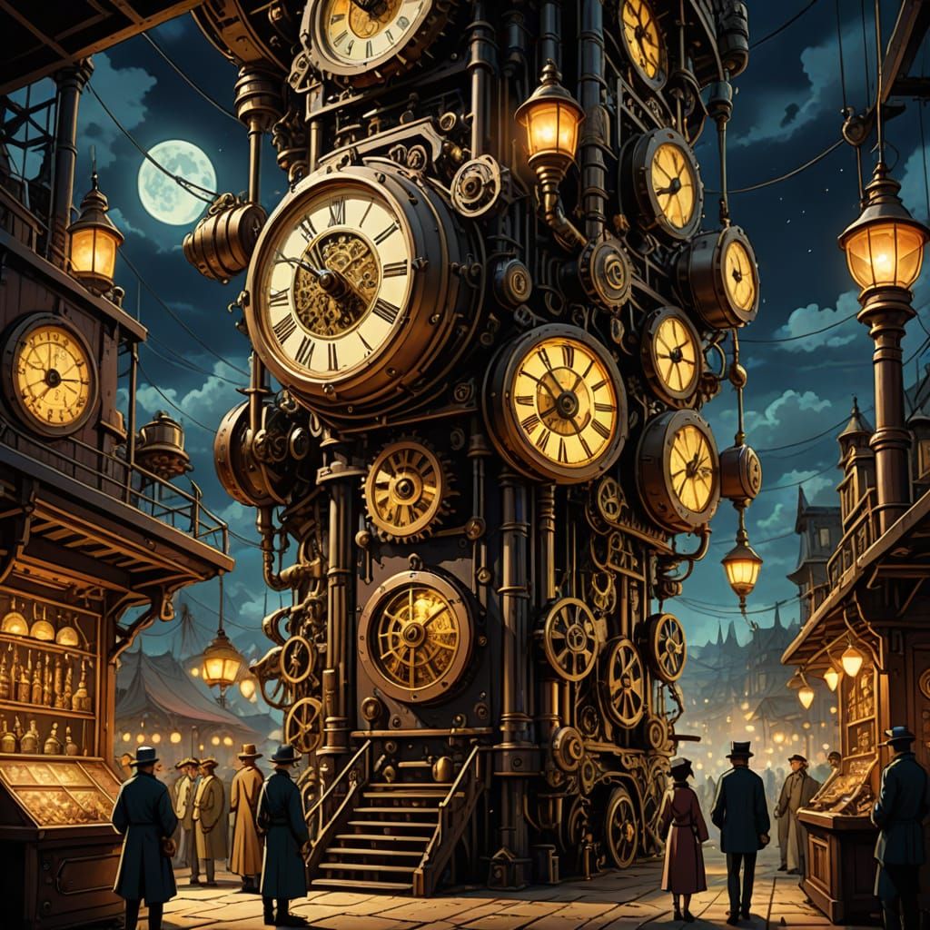 Time is currency. Wonders are for sale. Steampunk Night Market.