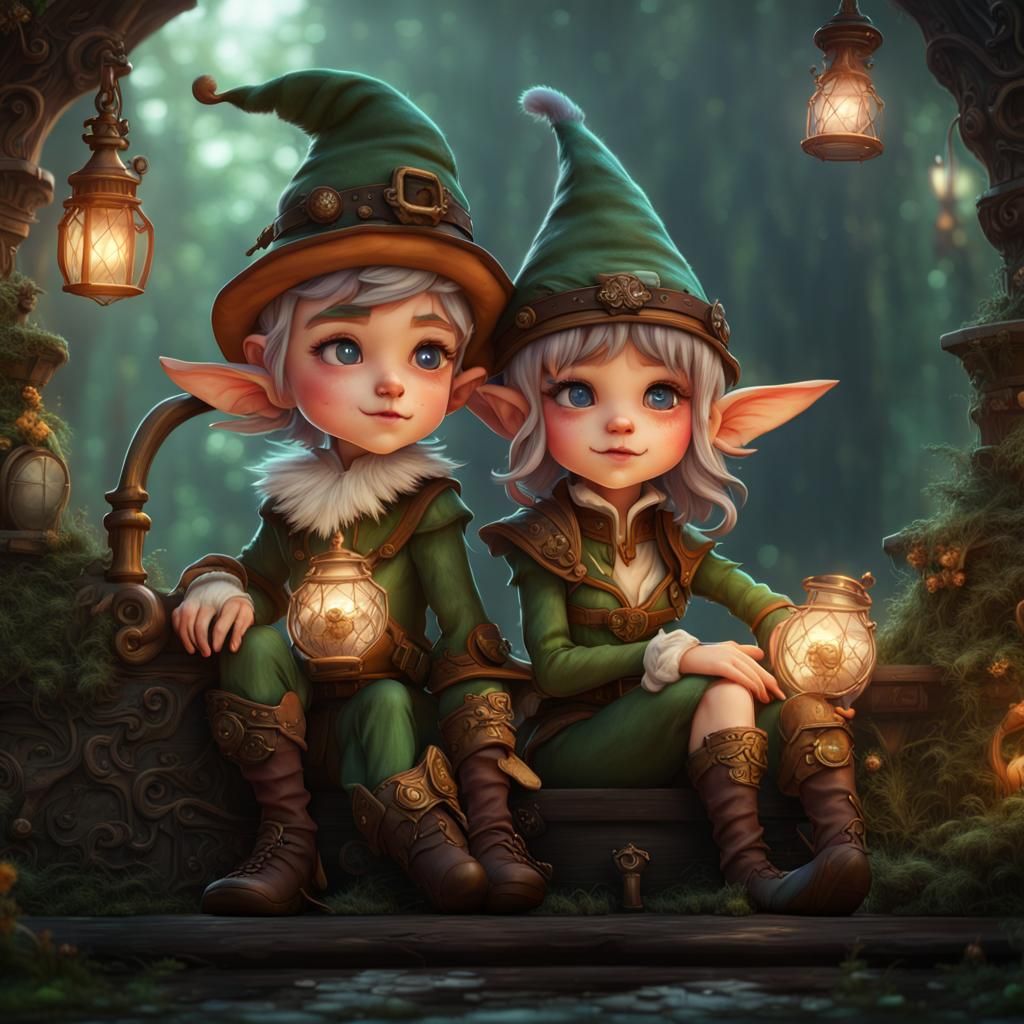Cute Elves - AI Generated Artwork - NightCafe Creator