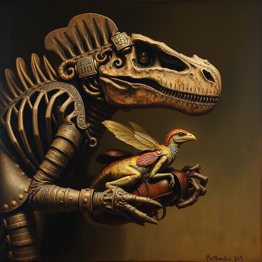 A extinct species and tiny bird - A extinct species and tin...