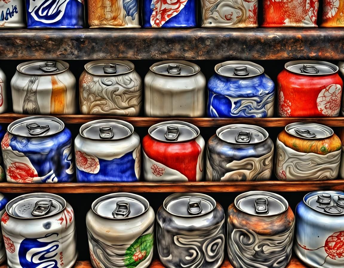 Pop-art Ceramic soda-cans - Pop-art Ceramic soda-cans