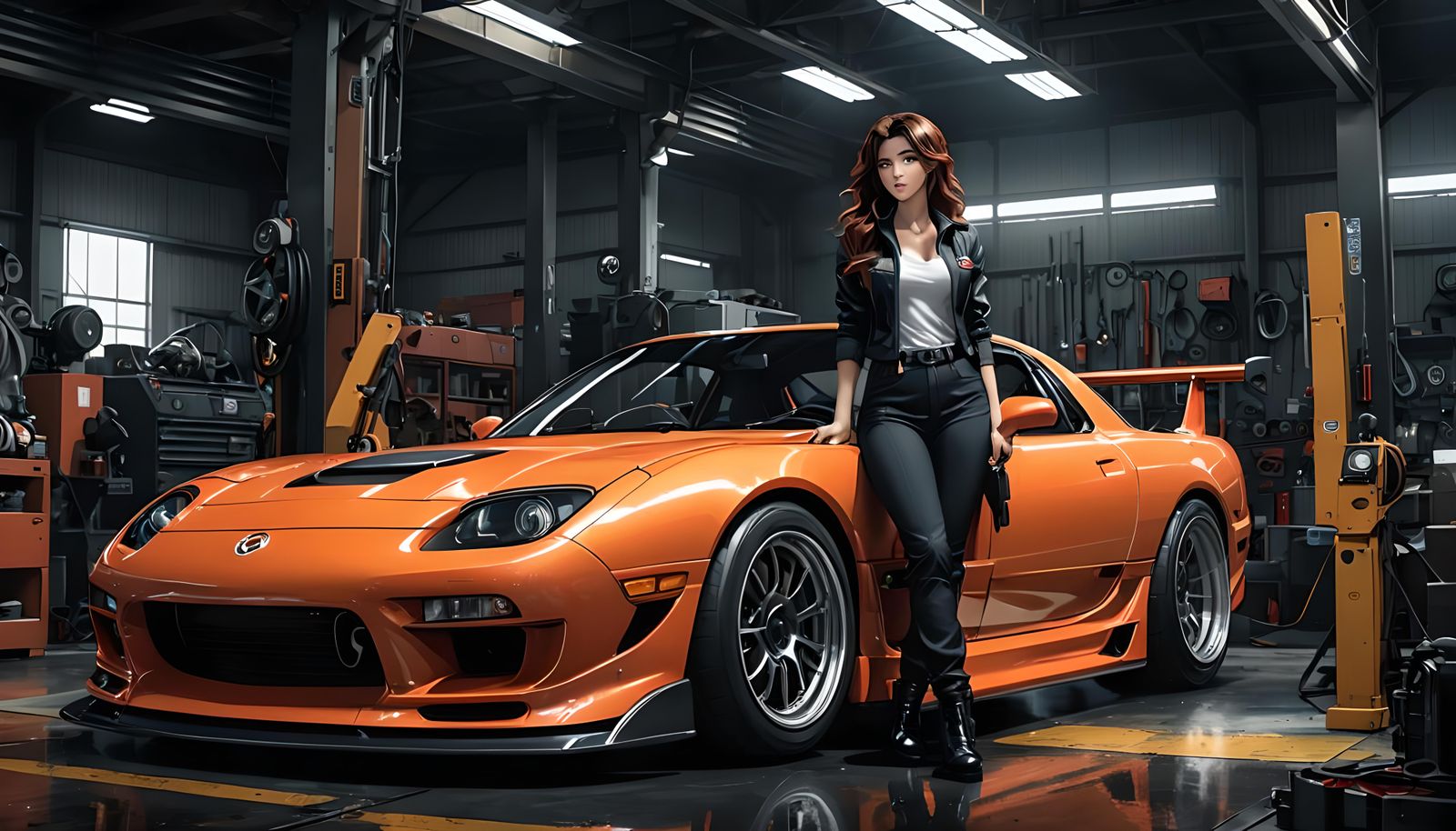The Girls of Street Racing - Alice and her Mazda RX7 - AI Generated ...