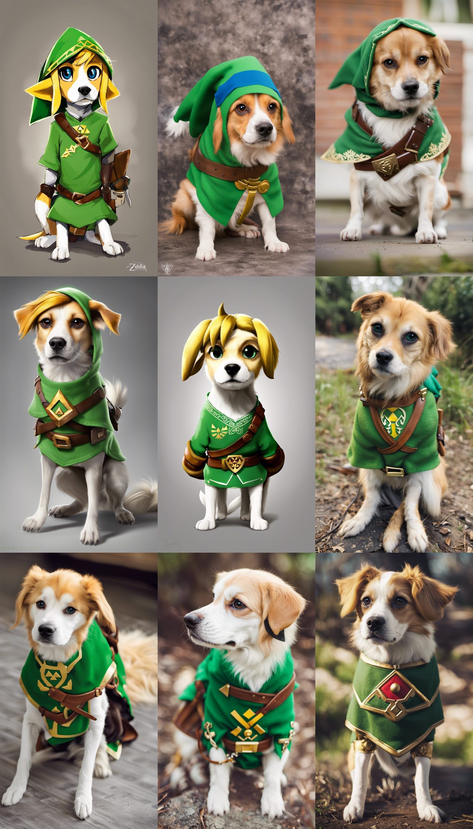 Link from the Legend of Zelda, as a dog - AI Generated Artwork ...