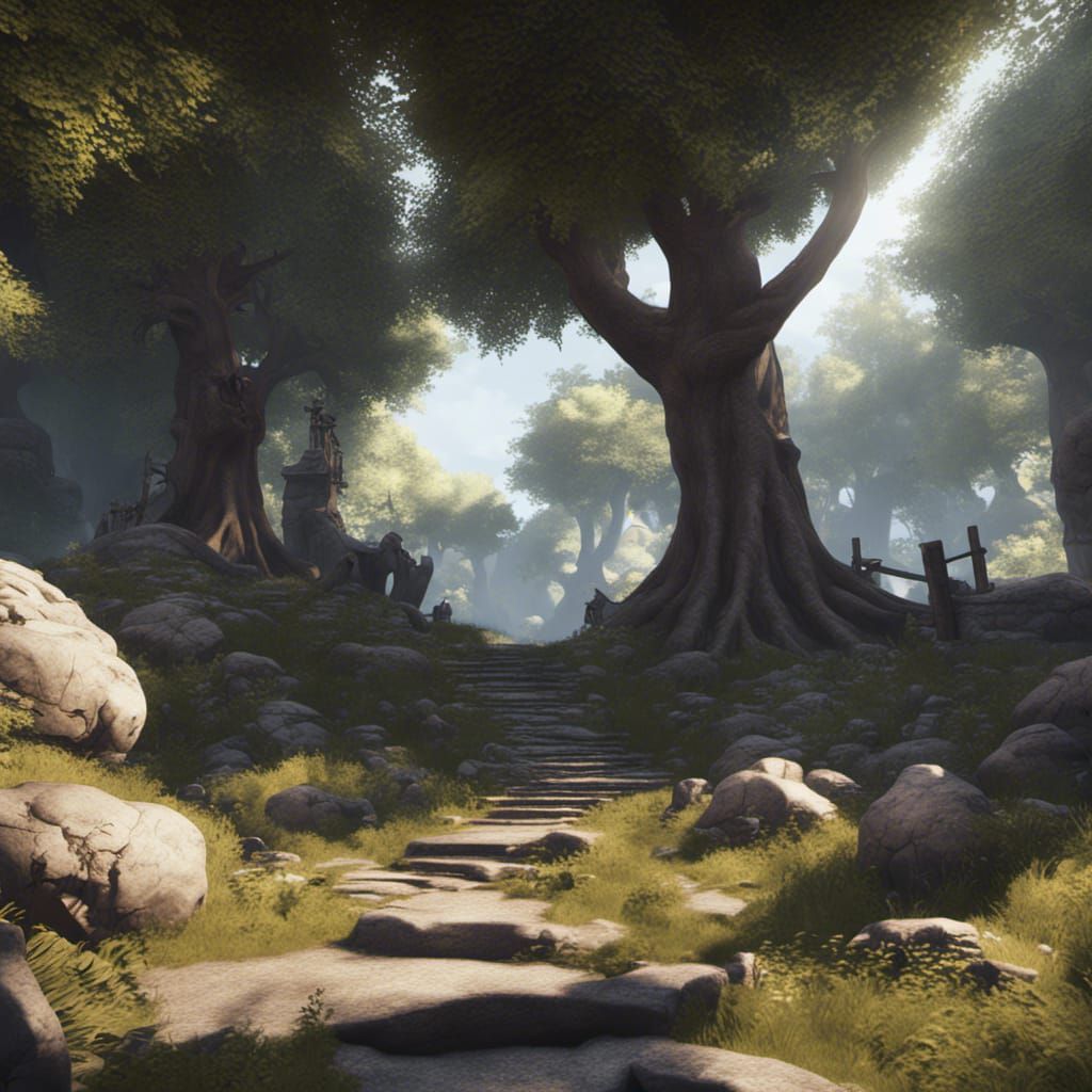 Cinematic fantasy landscape trending on Artstation Unreal Engine 3D ...