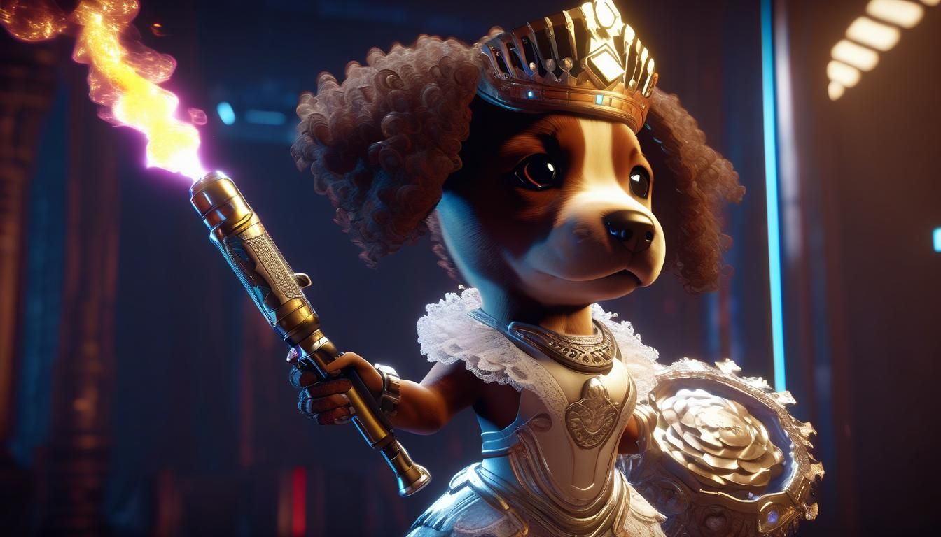 Space Princess Fluffy, on PlayStation 5 - AI Generated Artwork ...