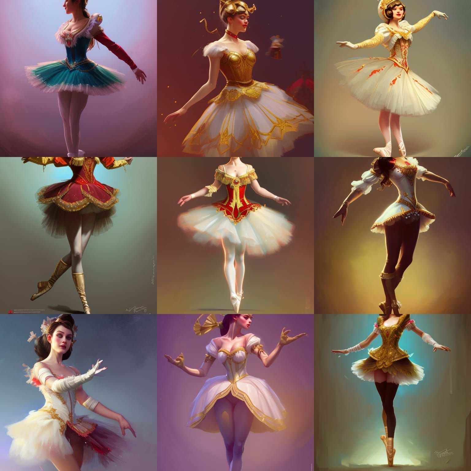 Nutcracker ballerina costume, full body, 8k resolution concept art ...