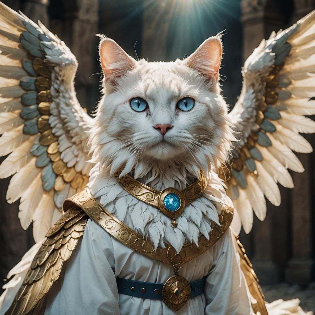 Angel Cat - AI Generated Artwork - NightCafe Creator