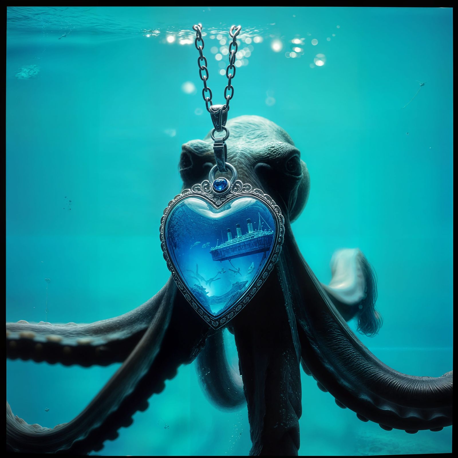 Underwater treasures - Cinematic Underwater Scene with Octo...