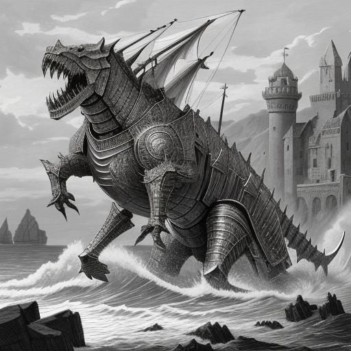 sea monster knight - AI Generated Artwork - NightCafe Creator