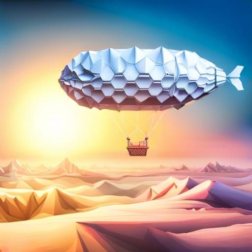 Paper blimp - AI Generated Artwork - NightCafe Creator