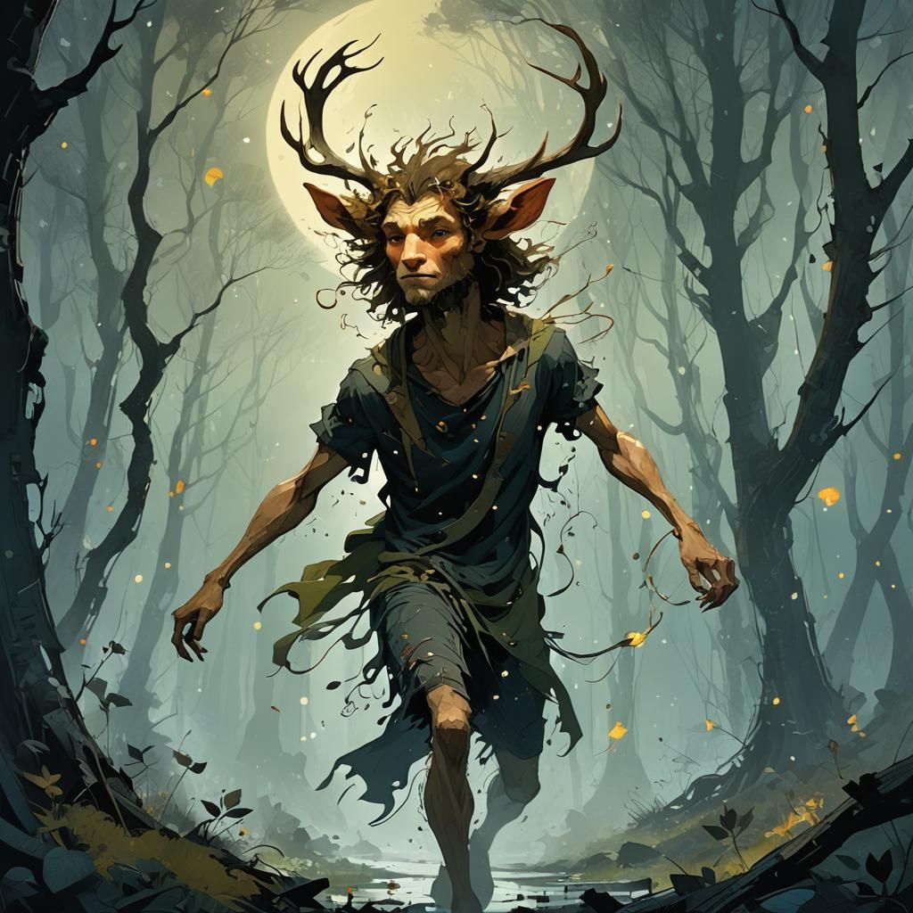 Running Faun - AI Generated Artwork - NightCafe Creator