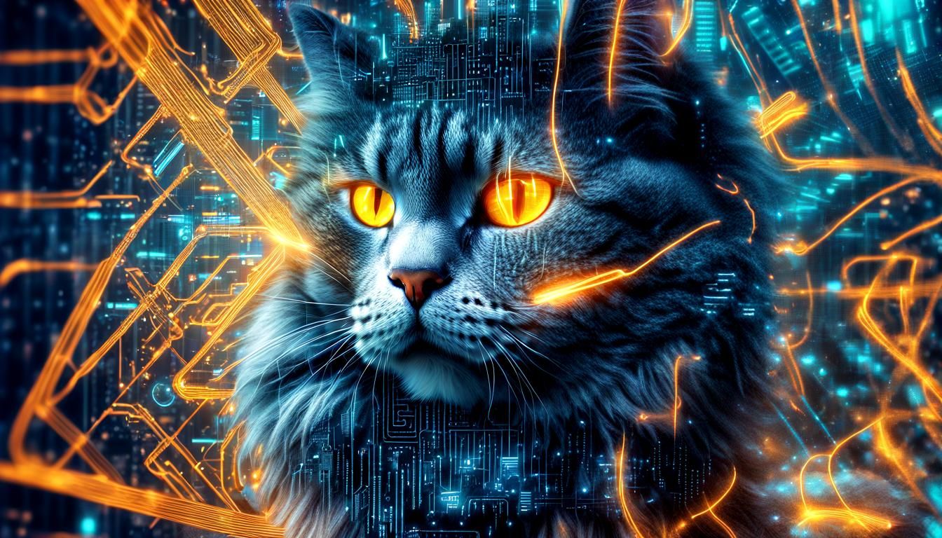 Cybercat - AI Generated Artwork - NightCafe Creator