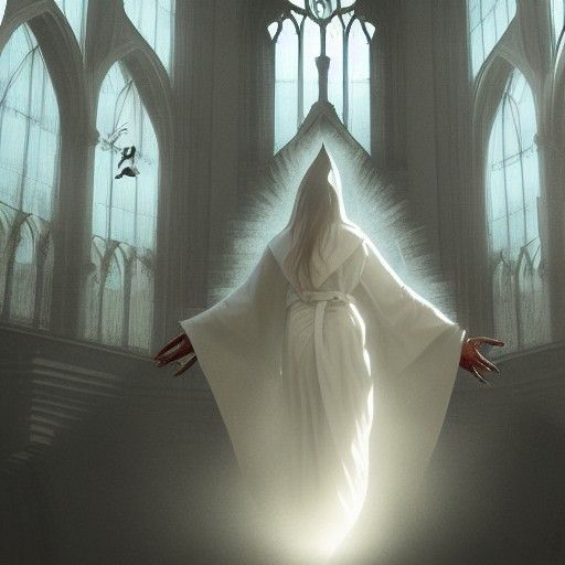 White Robe angel become a demom apperently - AI Generated Artwork ...