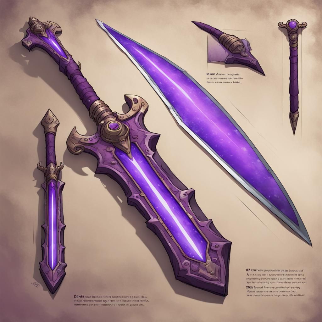 dagger made of purple energy - AI Generated Artwork - NightCafe Creator