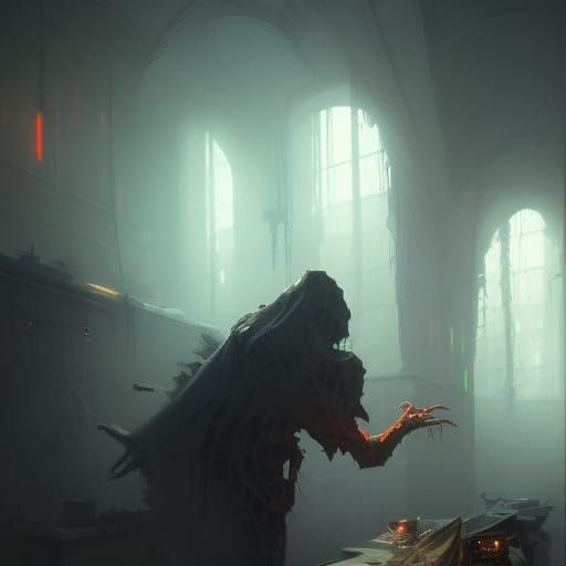 Creeping Horror - AI Generated Artwork - NightCafe Creator