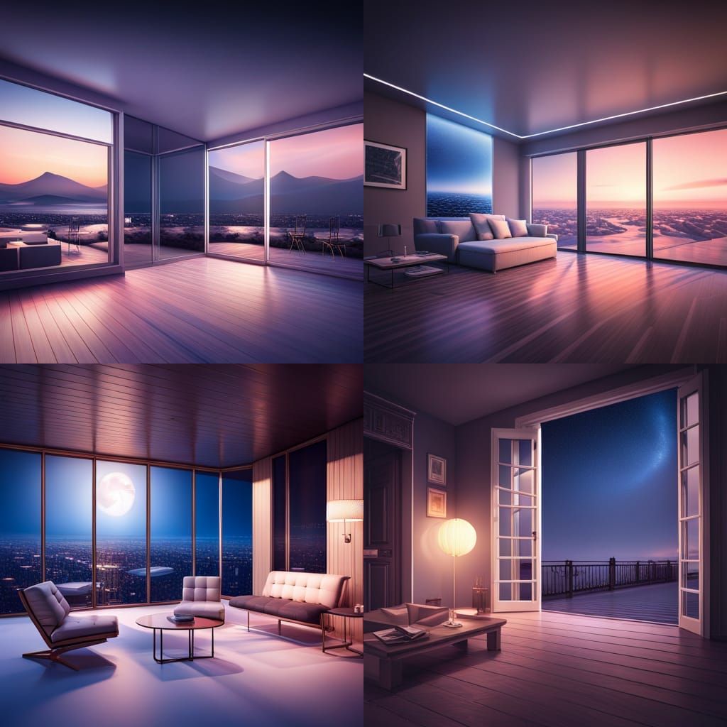 "Big Glass Windows", beautiful detailed pastel digital", "illustration ...