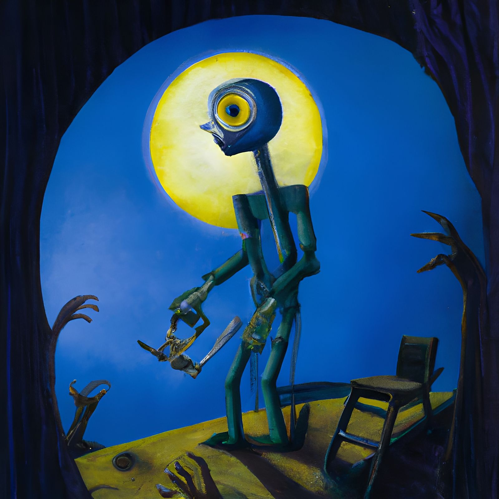 Moon loon - AI Generated Artwork - NightCafe Creator