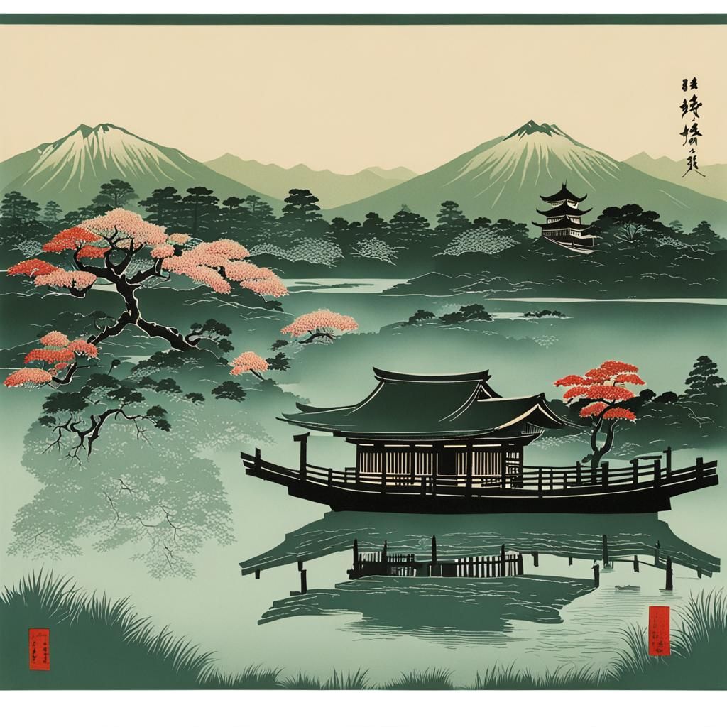 Japanese woodcut 2 - AI Generated Artwork - NightCafe Creator