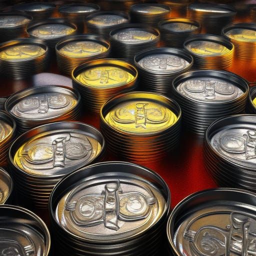 Assembled tin cans/made from tin cans /outsider/ 8k resolution concept ...