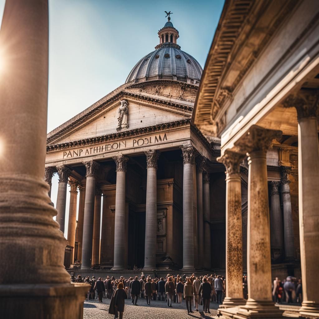 historically accurate ancient rome. pantheon. outside. Professional ...