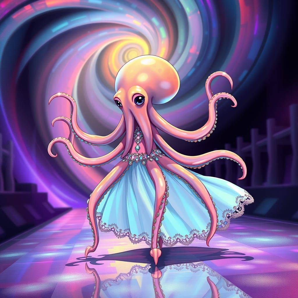 Surreal Octo-Spider Hybrid Struts Down the Catwalk... - AI Art