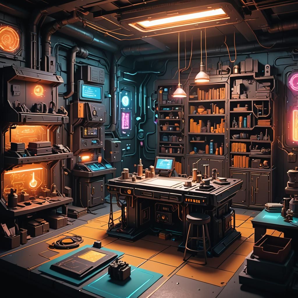 The hidden laboratory - AI Generated Artwork - NightCafe Creator