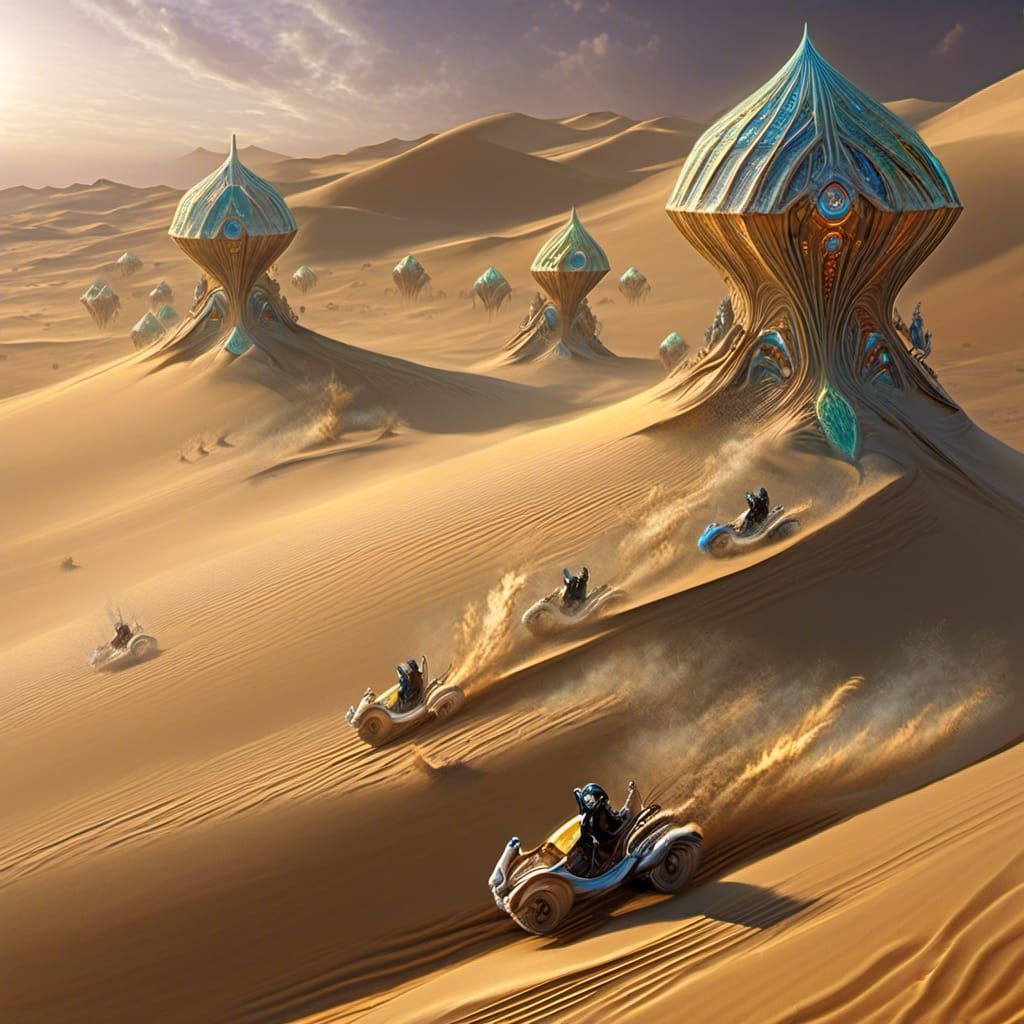 Dune Riders - AI Generated Artwork - NightCafe Creator