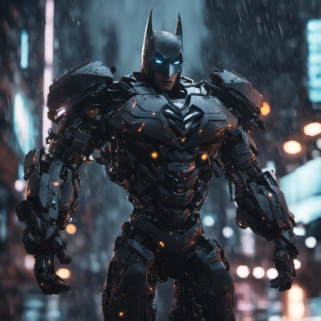 Robotic Batman - AI Generated Artwork - NightCafe Creator