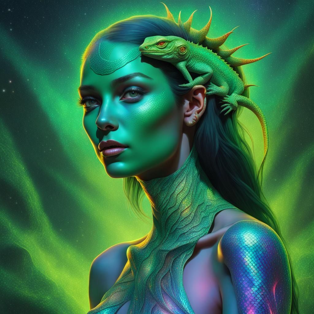 Lizard Woman - AI Generated Artwork - NightCafe Creator